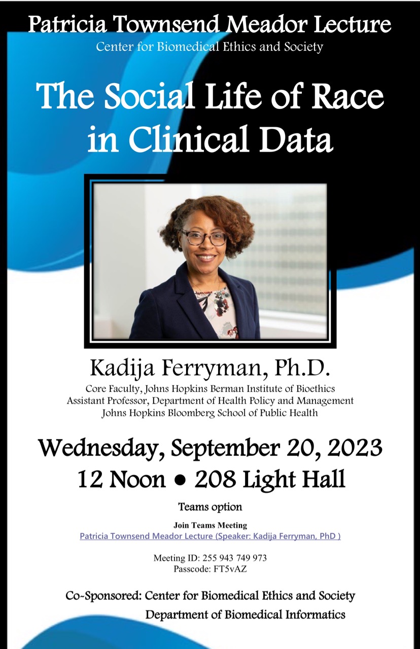 Johns Hopkins' Kadiji Ferryman to deliver Patricia Townsend Meador ...