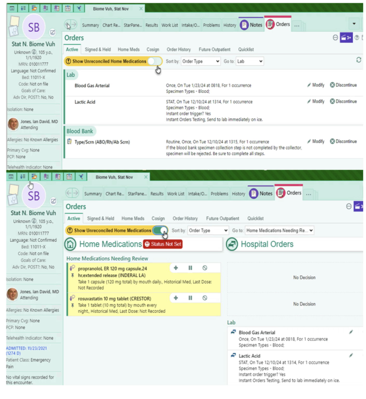 Home Medication section update assists in medication reconciliation ...