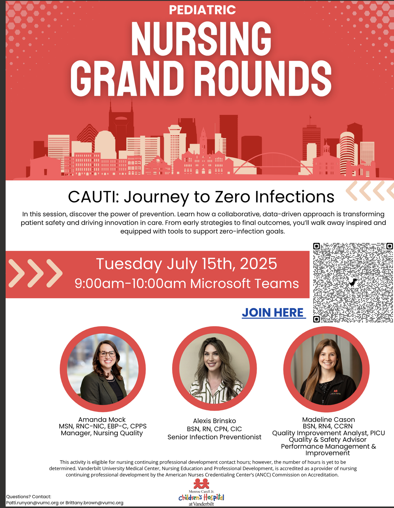 Pediatric Nursing Grand Rounds, 'CAUTI: Journey to Zero Infections' is ...