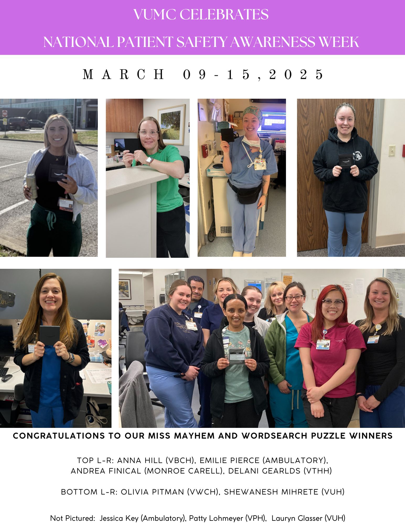National Patient Safety Awareness Week puzzle winners announced ...