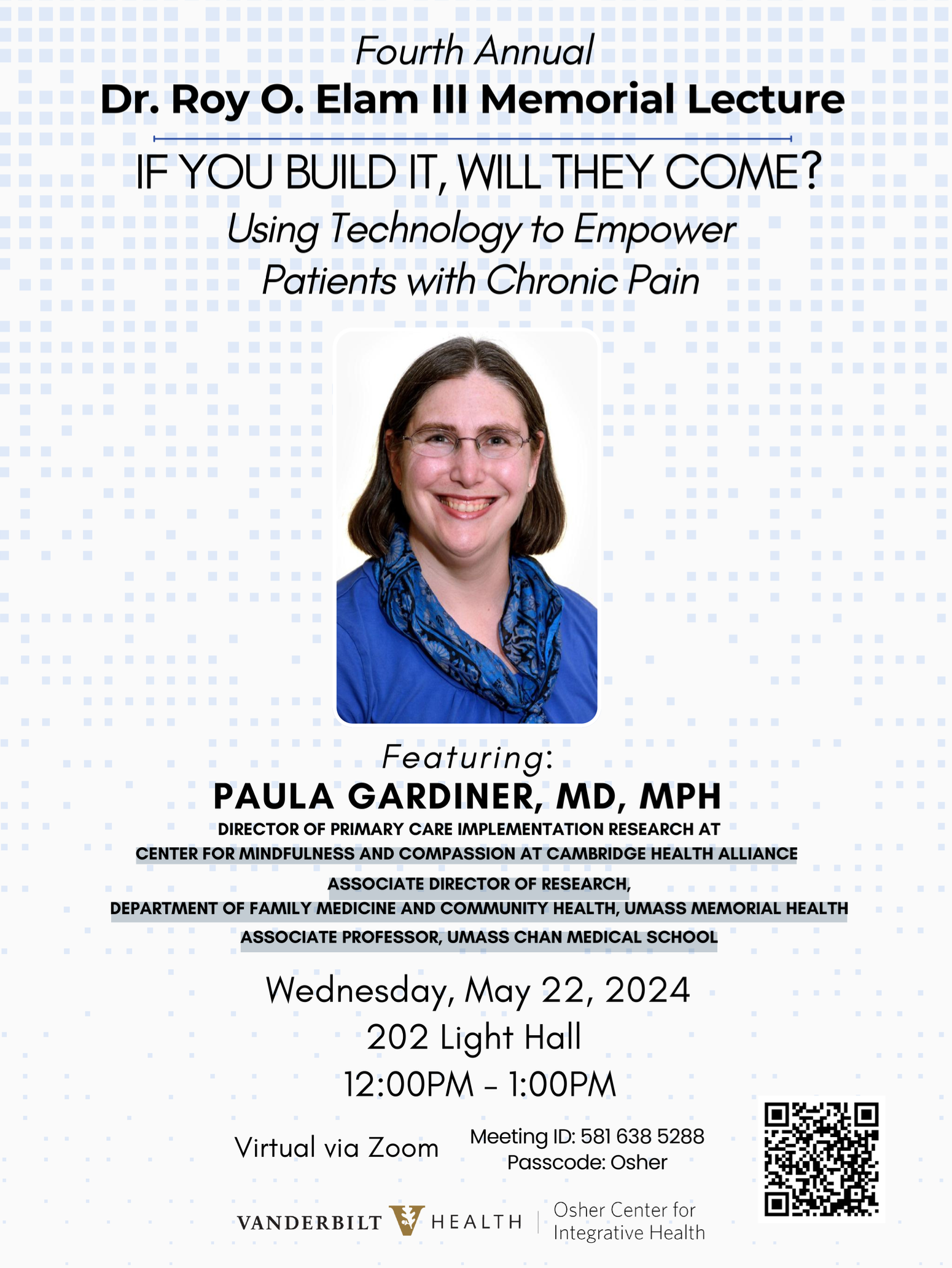 Fourth annual Dr. Roy O. Elam III Memorial Lecture with UMass' Paula ...