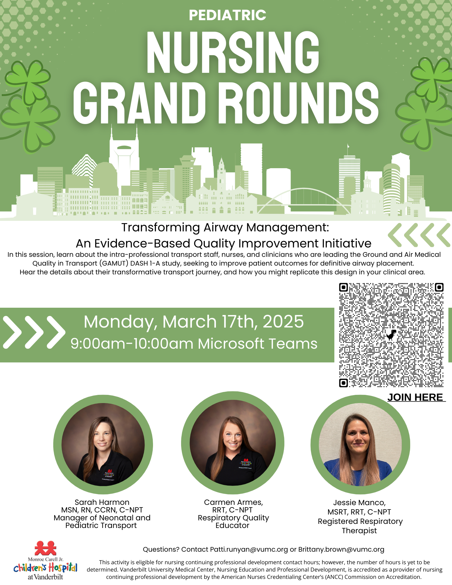 Pediatric Nursing Grand Rounds on transforming airway management is ...