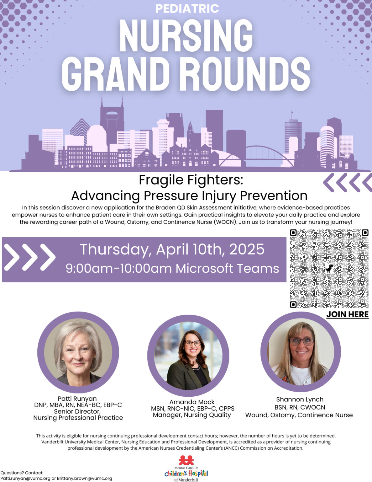 Pediatric Nursing Grand Rounds, 'Fragile Fighters: Advancing Pressure ...