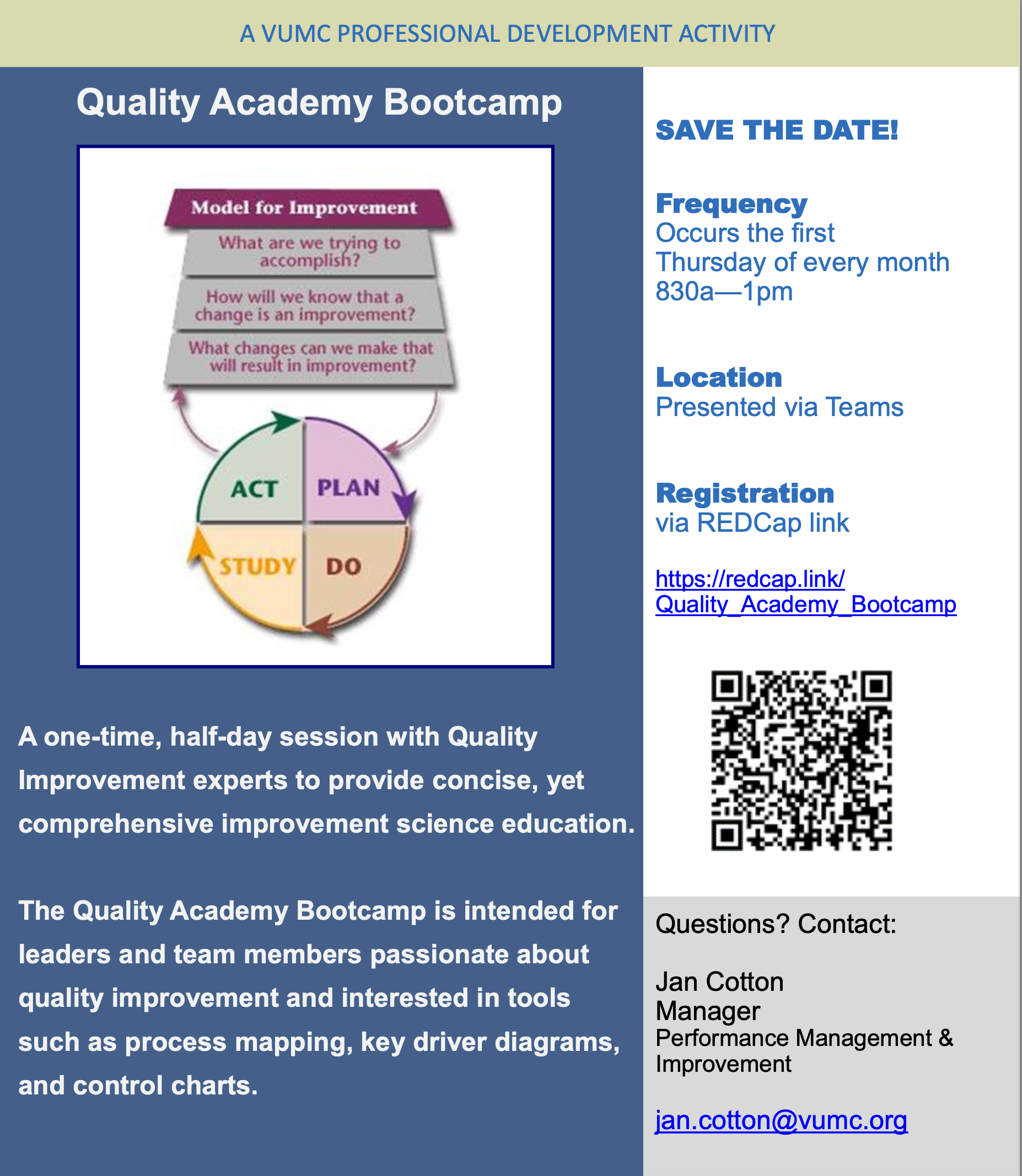 Next Quality Academy Bootcamps set for Feb. 5, March 5 - VUMC News
