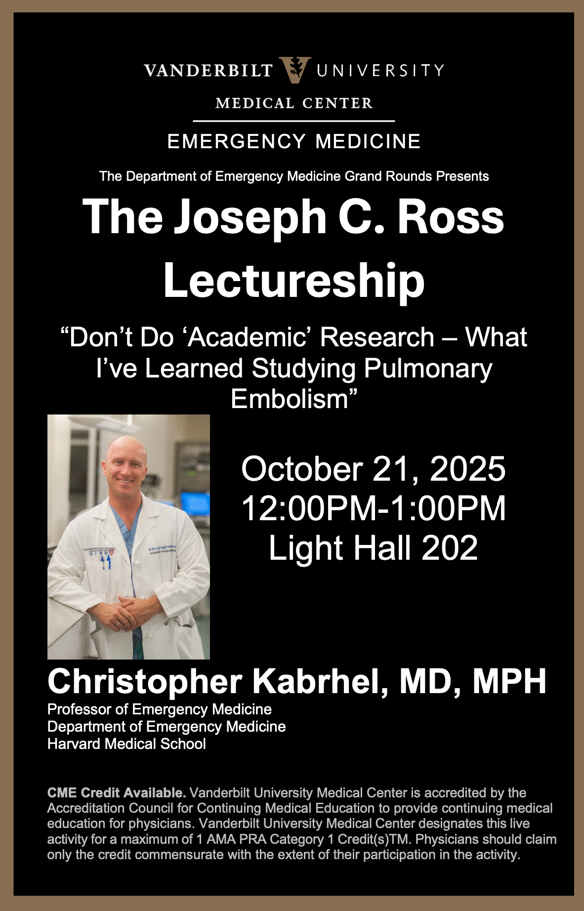 Harvard's Christopher Kabrhel to deliver Emergency Medicine's Joseph C ...
